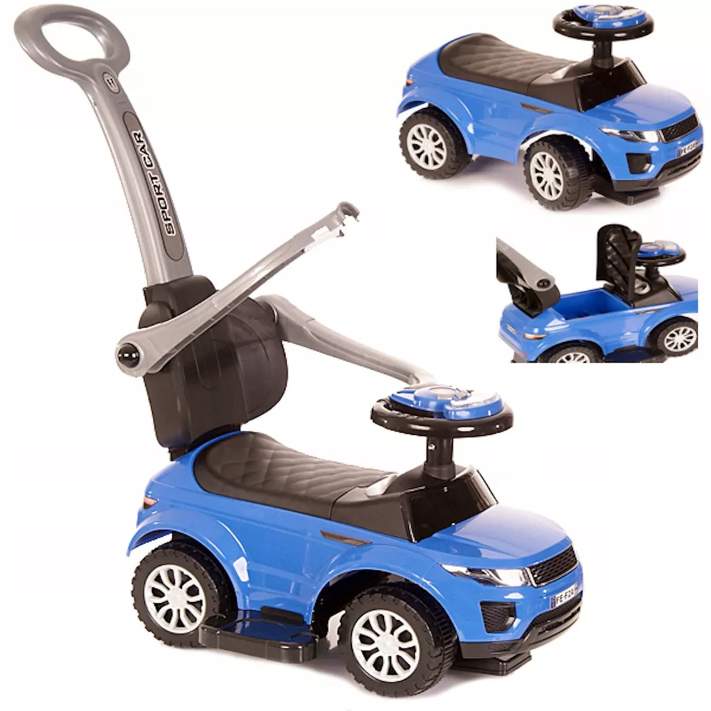 NELIK RIDE-ON RIDE-ON PUSHER WALKER 3in1 AUTO AUTO GROß Blau